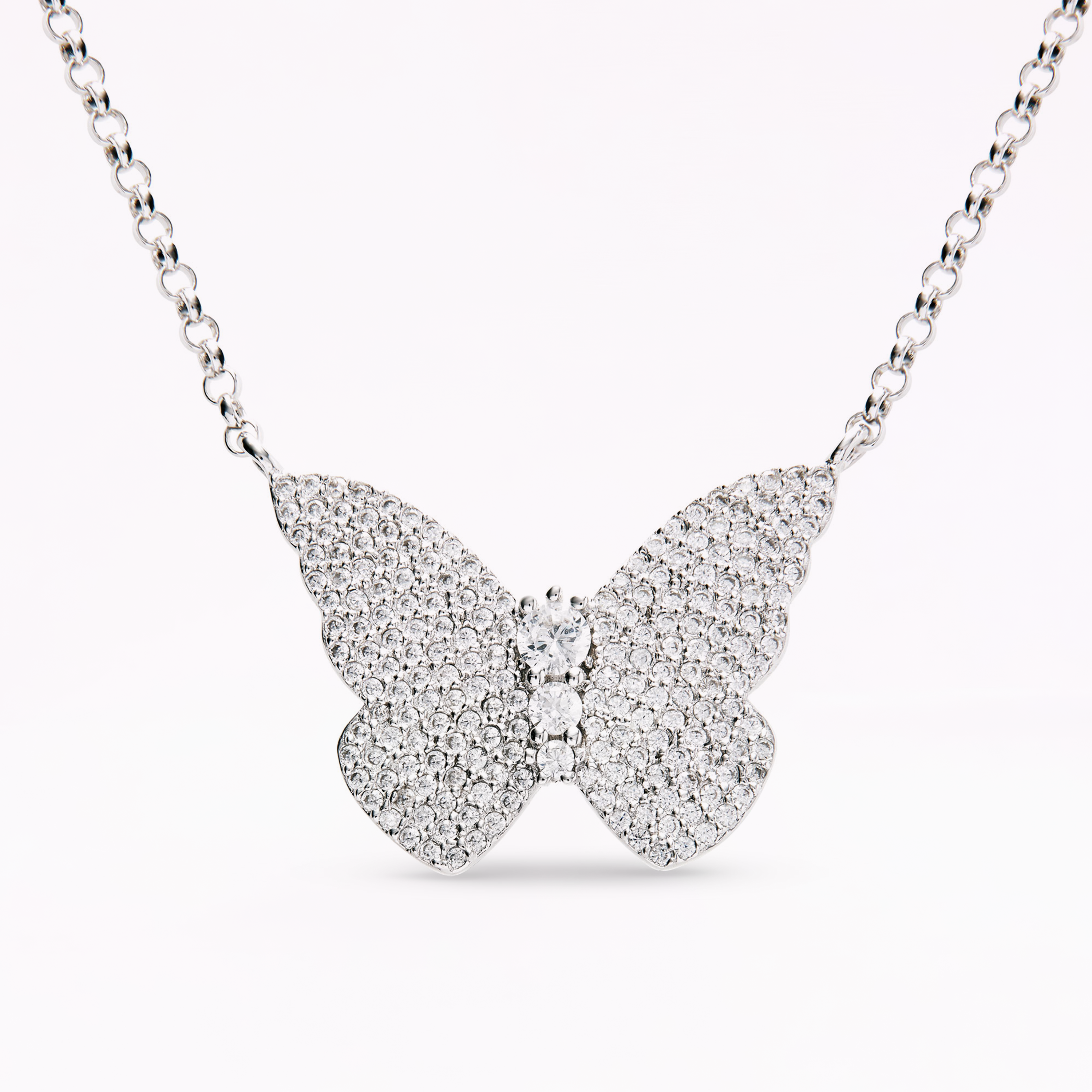 Papillon Silver Pendant Necklace – Sophia Webster