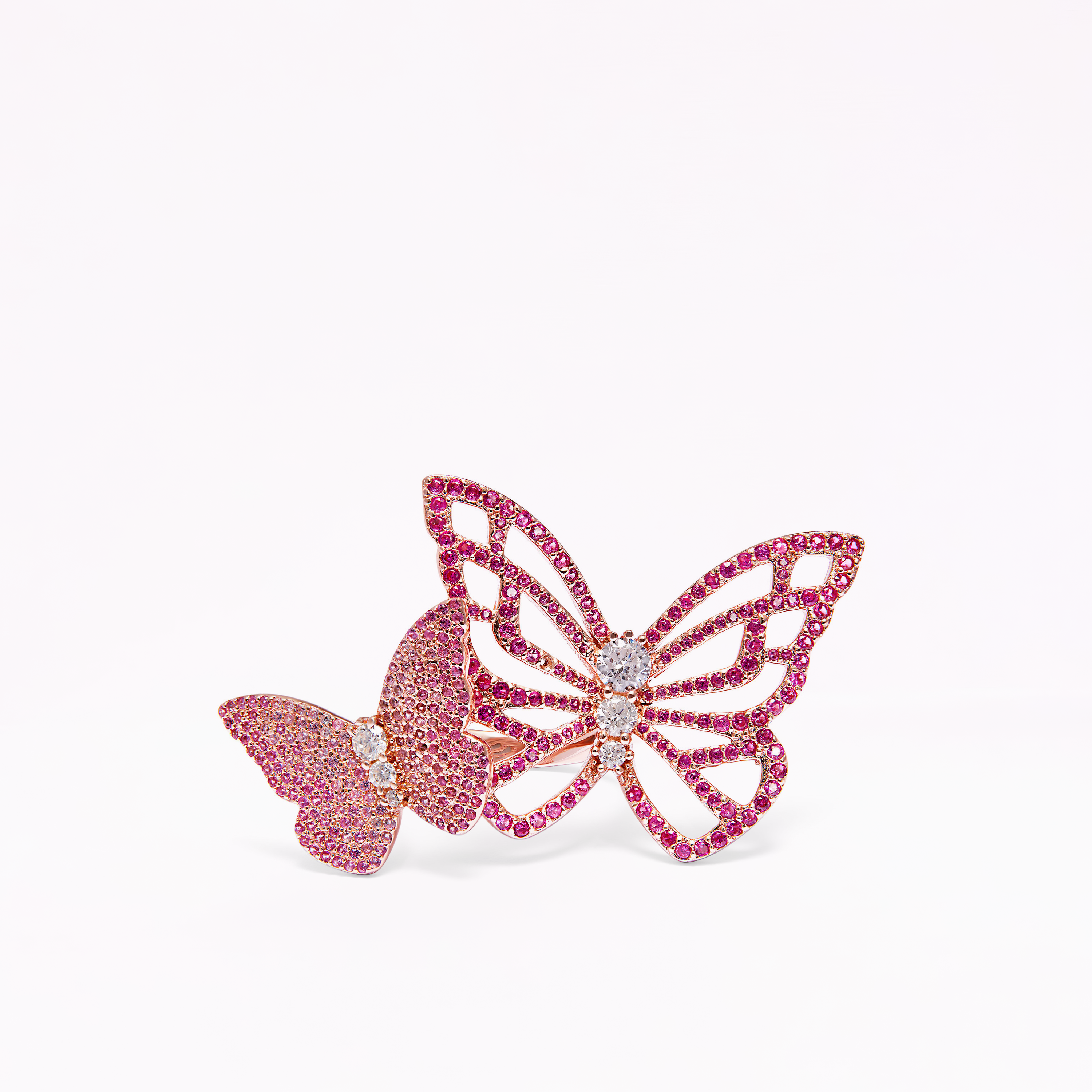 Papillon 18K Rose Gold Cerise Statement Ring – Sophia Webster