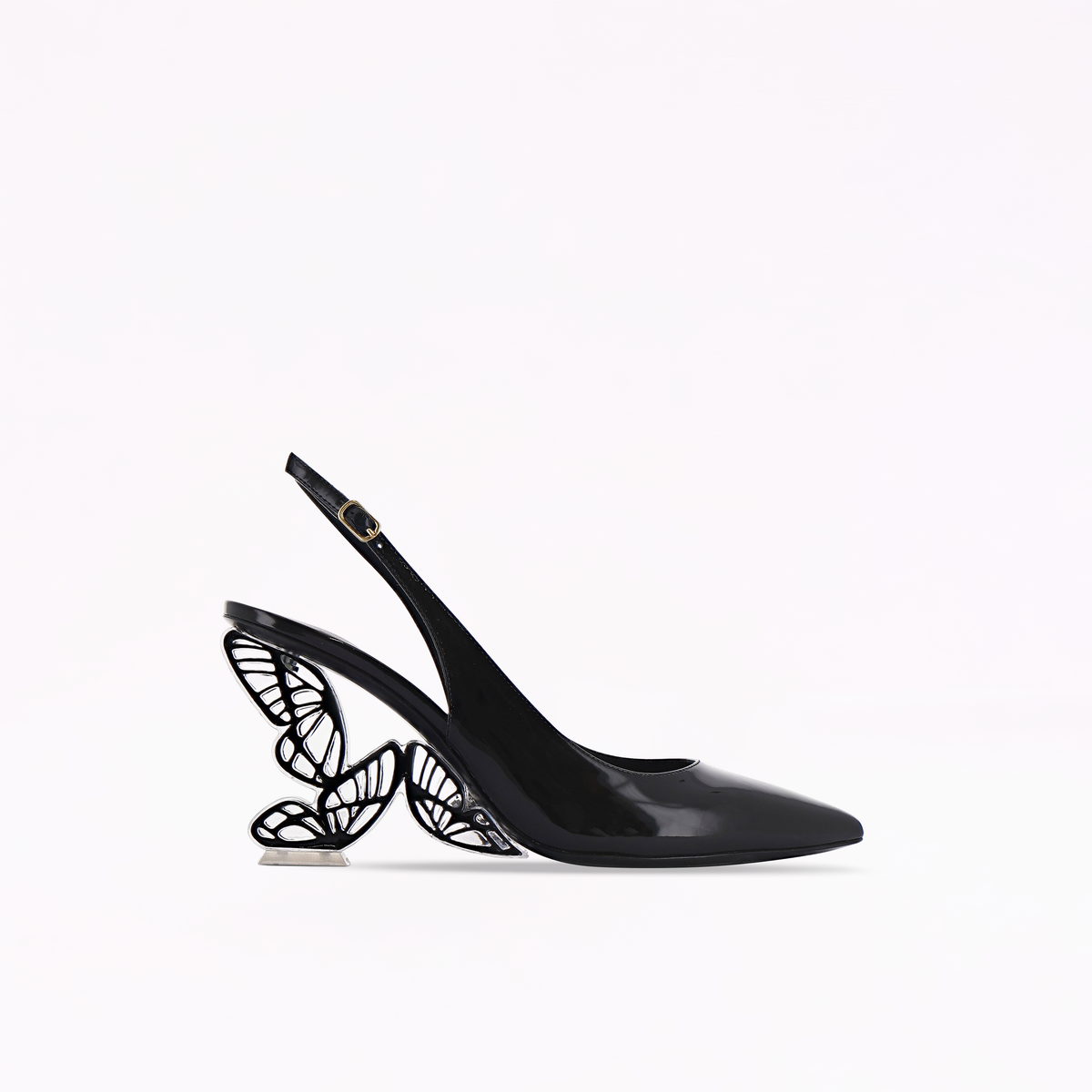Paloma Petrol Black Patent Mid Heel Butterfly Pump – Sophia Webster